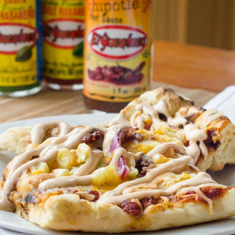 Grilled Mexican Chipotle Pizza | Twisted Tastes
